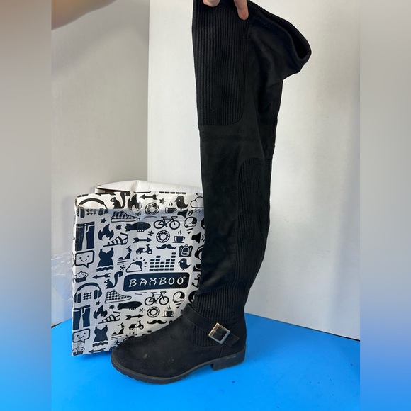 BAMBOO | Shoes | Bamboo Mens Black Overtheknee Boots | Poshmark